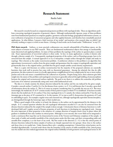 24+ Research Statement Templates in PDF | DOC