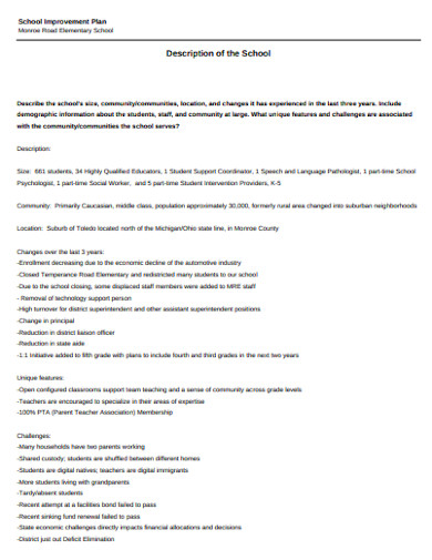 15+ School Improvement Plan Templates in PDF | DOC