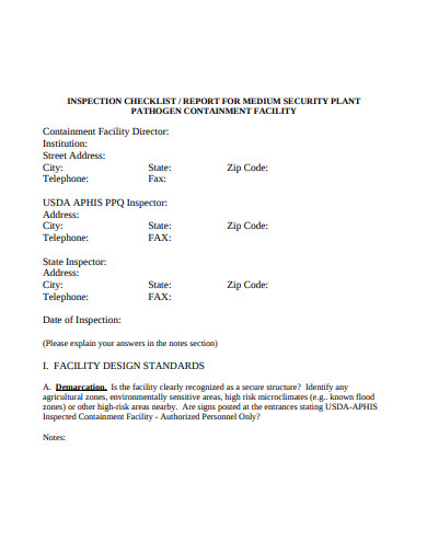 FREE 7+ Security Inspection Checklist Templates in PDF | MS Word