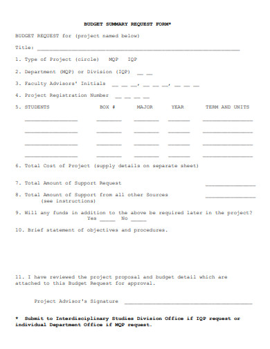 20+ Budget Request Form Templates in PDF | DOC