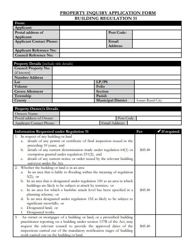 22+ Property Inquiry Form Templates in PDF | DOC