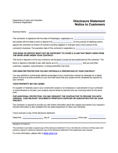 25+ Disclosure Statement Templates in PDF | DOC