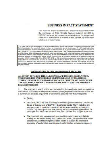 22 Impact Statement Templates In PDF DOC