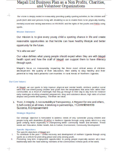 9+ Charity Business Plan Templates in PDF | Word