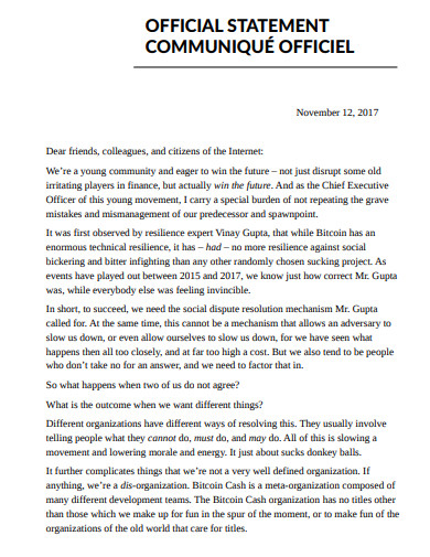 20+ CEO Statement Templates in PDF | DOC