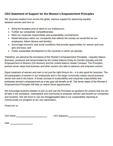 20+ CEO Statement Templates in PDF | DOC