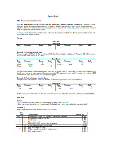 13+ Cash Book Templates in PDF | DOC