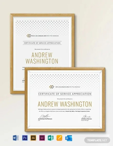 17+ Service Certificate Templates - Illustrator, InDesign, MS Word ...