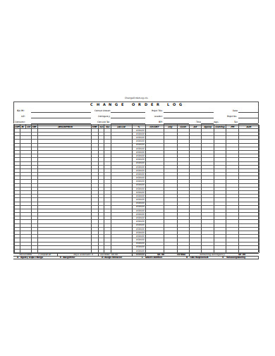 FREE 21+ Change Order Log Templates Google Docs | MS Word | Pages | PDF ...