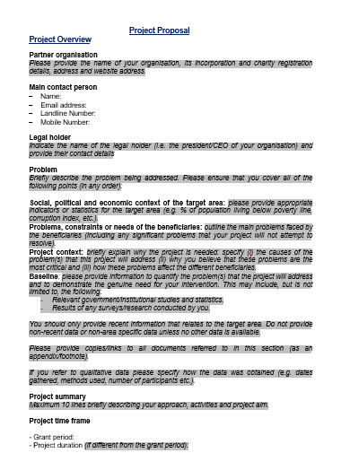 13+ Charity Project Proposal Templates in PDF | DOC
