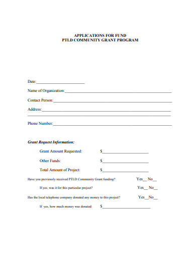 9+ Charity Grant Application Templates in PDF