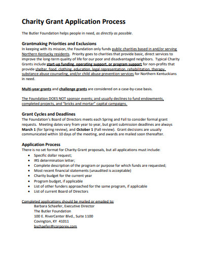 10+ Charity Grant Application Templates in PDF | Free & Premium Templates