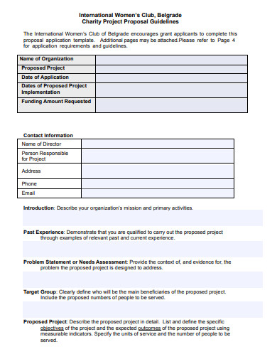 13+ Charity Project Proposal Templates in PDF | DOC