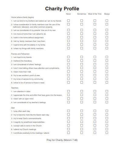 8+ Charity Profile Templates in PDF | DOC