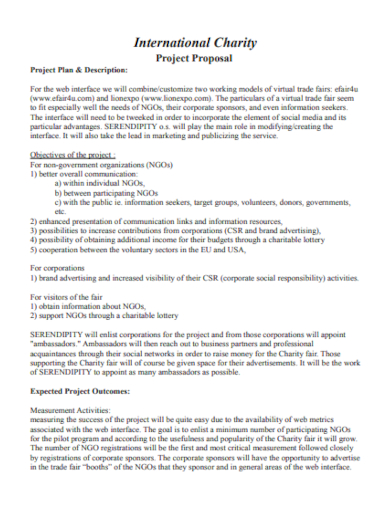 13+ Charity Project Proposal Templates in PDF | DOC