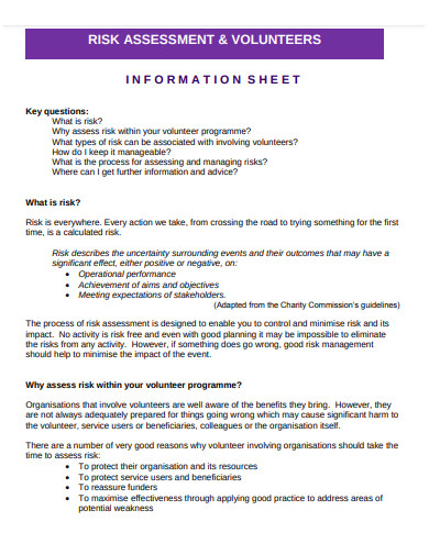 11+ Charity Risk Assessment Templates in DOC | PDF
