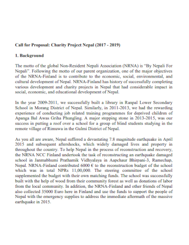 13+ Charity Project Proposal Templates in PDF | DOC