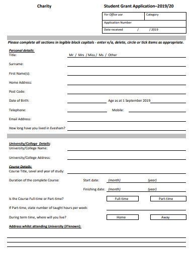 9+ Charity Grant Application Templates in PDF
