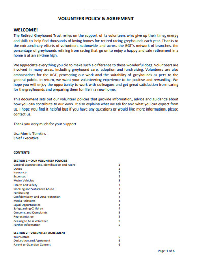 8+ Charity Volunteer Policy Templates in PDF | DOC