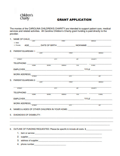 9+ Charity Grant Application Templates in PDF