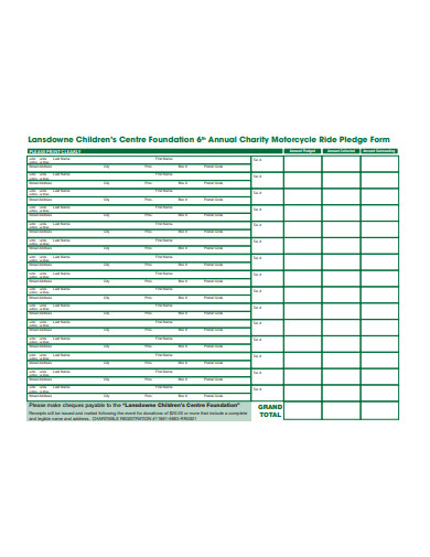 10+ Charity Pledge Form Templates in PDF | DOC