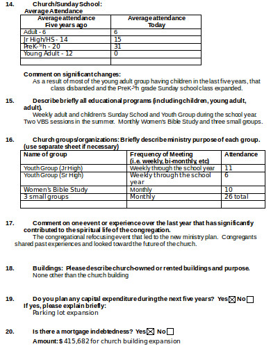 8+ Church Attendance Sheet Templates in PDF | DOC