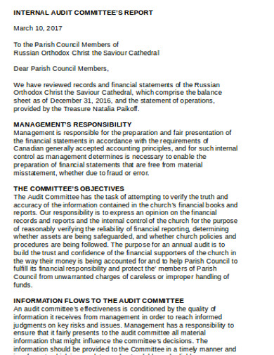 8+ Church Audit Report Templates in PDF | DOC