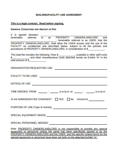 11+ Church Facility Use Agreement Templates in DOC | PDF