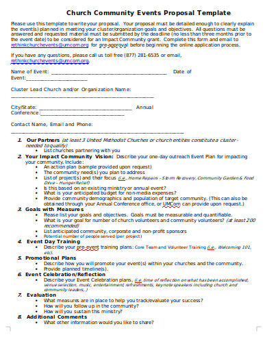 11+ Church Event Proposal Templates in PDF | DOC