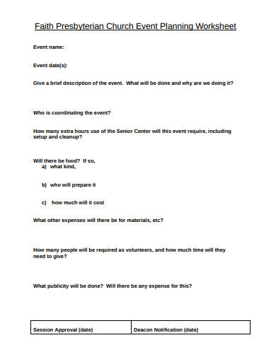 11+ Church Event Planning Templates in PDF | DOC