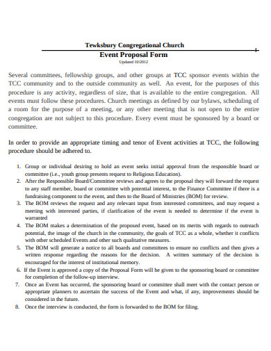 11+ Church Event Proposal Templates in PDF | DOC