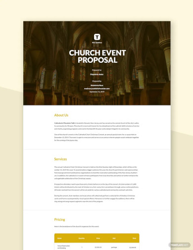11+ Church Event Proposal Templates in PDF | DOC