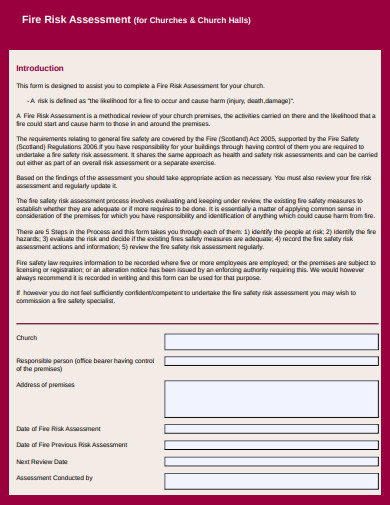 10+ Church Risk Assessment Templates in PDF | DOC