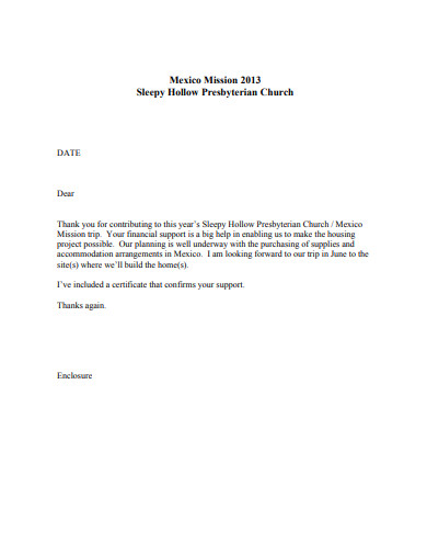 9 Church Fundraising Letter Templates In PDF DOC