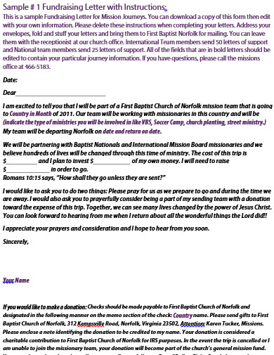 9+ Church Fundraising Letter Templates in PDF | DOC