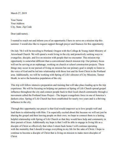 9 Church Fundraising Letter Templates In PDF DOC
