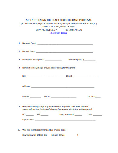 11+ Church Event Proposal Templates in PDF | DOC