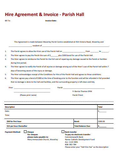10+ Church Hall Hire Agreement Templates in PDF | DOC