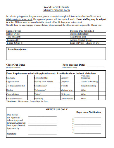 11+ Church Event Proposal Templates in PDF | DOC