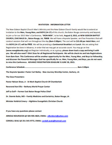 Free 27+ Church Invitation Letter Templates in DOC, PDF
