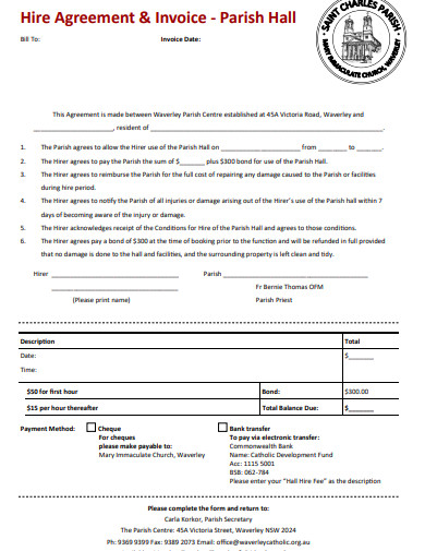 10+ Church Invoice Templates in Google Docs | Google Sheets | Excel ...