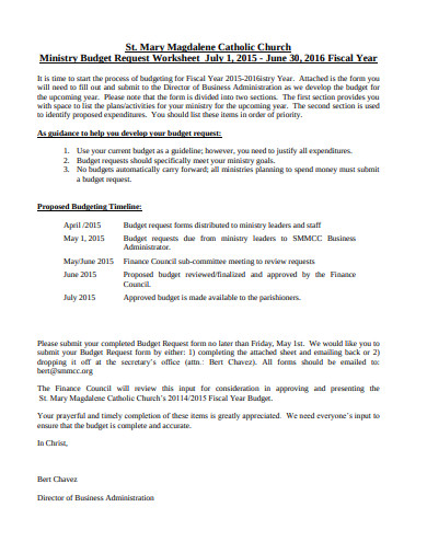 9+ Church Ministry Budget Templates in PDF | DOC