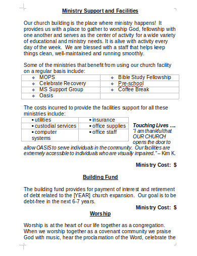 9+ Church Ministry Budget Templates in PDF | DOC