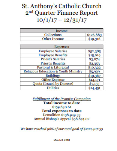 10+ Church Income and Expense Report Templates in PDF | DOC | XLS