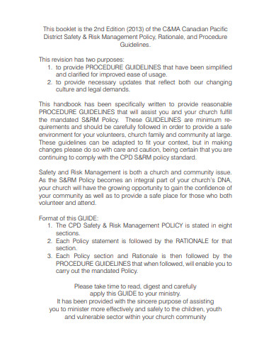 9+ Church Risk Management Plan Templates in PDF | DOC