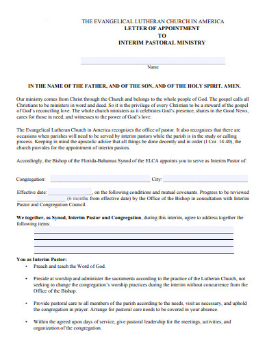 5+ Church Staff Appointment Letter Templates in PDF | DOC