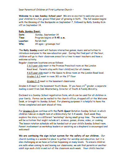 10+ Church Welcome Letter Templates in PDF | DOC