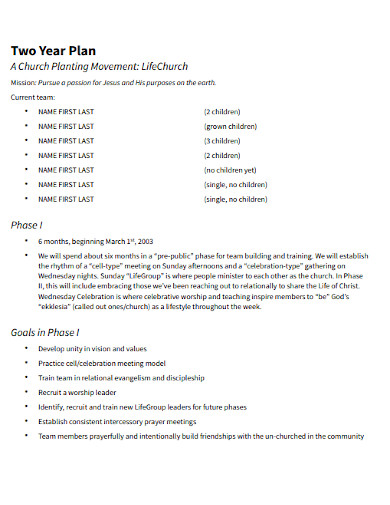 10+ Church Year Plan Templates in PDF | DOC