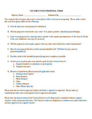 11+ Church Event Proposal Templates in PDF | DOC