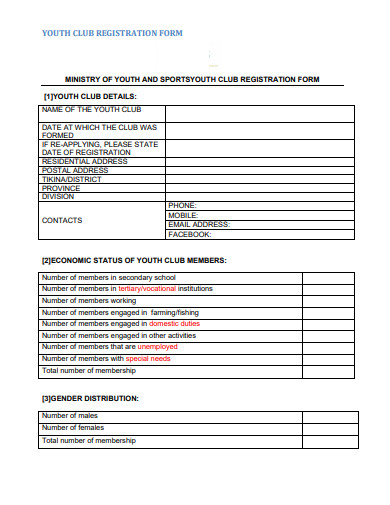 14+ Church Youth Registration Form Templates in PDF | DOC